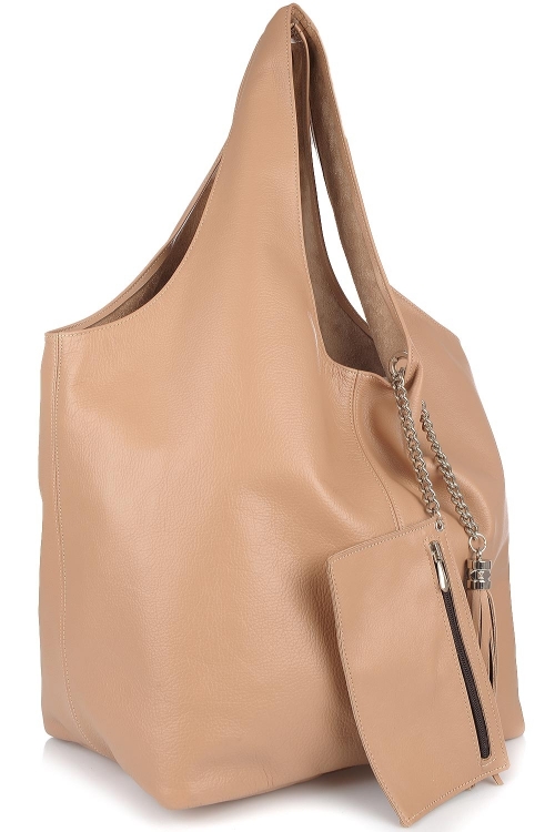 Laura OLARU | Geanta sac cu portofel piele cafenie | ENDRA.ro